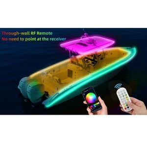 ROLIGHTiC | Accessories | 328 Ft 2v App Rf Remote Control Pontoon Boat ...